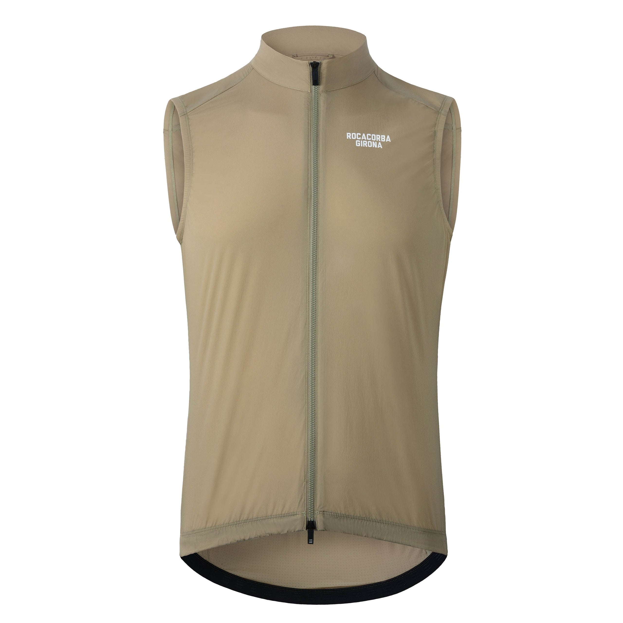 Tramuntana Lightweight Wind Vest Light Brown - ROCACORBA CLOTHING ...